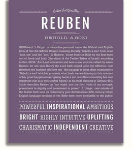 Reuben | Name Art Print – Name Stories