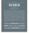 Reuben Personalized Name Meaning Art Prints – Name Stories