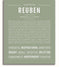 Reuben Personalized Name Meaning Art Prints – Name Stories