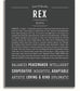 Rex | Name Art Print – Name Stories