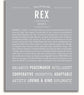 Rex Personalized Name Meaning Art Prints – Name Stories
