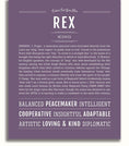 Rex Personalized Name Meaning Art Prints – Name Stories
