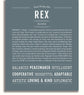 Rex Personalized Name Meaning Art Prints – Name Stories