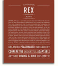 Rex Personalized Name Meaning Art Prints – Name Stories