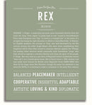 Rex | Name Art Print – Name Stories