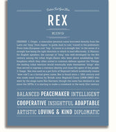 Rex | Name Art Print – Name Stories