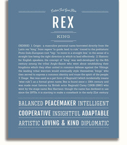 Rex | Name Art Print – Name Stories