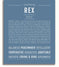 Rex Personalized Name Meaning Art Prints – Name Stories