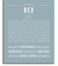 Rex | Name Art Print – Name Stories