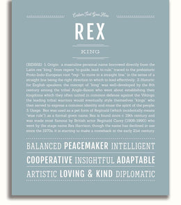 Rex | Name Art Print – Name Stories