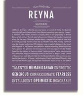 Reyna | Name Art Print – Name Stories