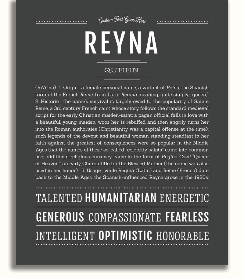 Reyna | Name Art Print – Name Stories