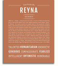 Reyna | Name Art Print – Name Stories