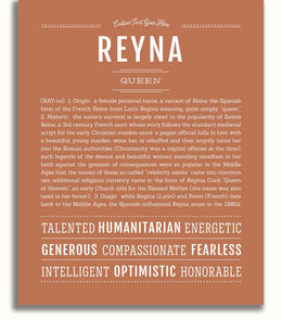 Reyna | Name Art Print – Name Stories