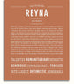 Reyna | Name Art Print – Name Stories