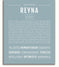 Reyna Personalized Name Meaning Art Prints – Name Stories