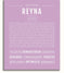 Reyna | Name Art Print – Name Stories