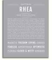 Rhea Personalized Name Meaning Art Prints – Name Stories