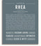 Rhea Personalized Name Meaning Art Prints – Name Stories