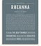 Rheanna | Name Art Print – Name Stories