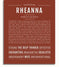 Rheanna | Name Art Print – Name Stories