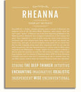 Rheanna | Name Art Print – Name Stories