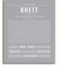 Rhett | Name Art Print – Name Stories