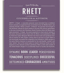 Rhett | Name Art Print – Name Stories