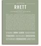 Rhett | Name Art Print – Name Stories