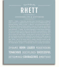 Rhett | Name Art Print – Name Stories