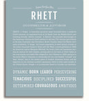 Rhett | Name Art Print – Name Stories