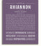 Rhiannon Personalized Name Meaning Art Prints – Name Stories