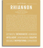 Rhiannon | Name Art Print – Name Stories
