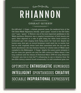 Rhiannon | Name Art Print – Name Stories