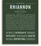 Rhiannon Personalized Name Meaning Art Prints – Name Stories