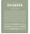 Rhiannon | Name Art Print – Name Stories