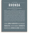 Rhonda | Name Art Print – Name Stories