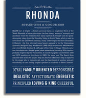 Rhonda | Name Art Print – Name Stories