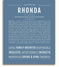 Rhonda | Name Art Print – Name Stories