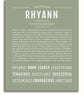 Rhyann | Name Art Print – Name Stories