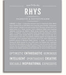 Rhys | Name Art Print – Name Stories