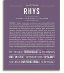 Rhys | Name Art Print – Name Stories