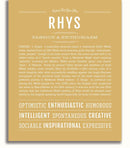 Rhys | Name Art Print – Name Stories