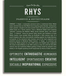 Rhys | Name Art Print – Name Stories