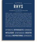 Rhys | Name Art Print – Name Stories
