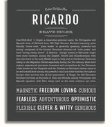 Ricardo | Name Art Print – Name Stories