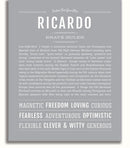 Ricardo | Name Art Print – Name Stories