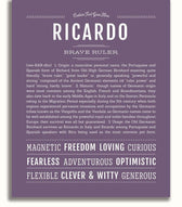 Ricardo | Name Art Print – Name Stories