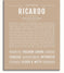 Ricardo | Name Art Print – Name Stories