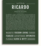 Ricardo Personalized Name Meaning Art Prints – Name Stories